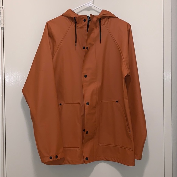 Another Influence | Jackets & Coats | Mens Rusty Orange Rain Jacket ...